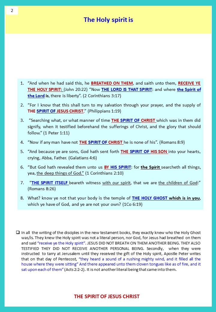 what or who is the holy spirit? – The Bible Truth