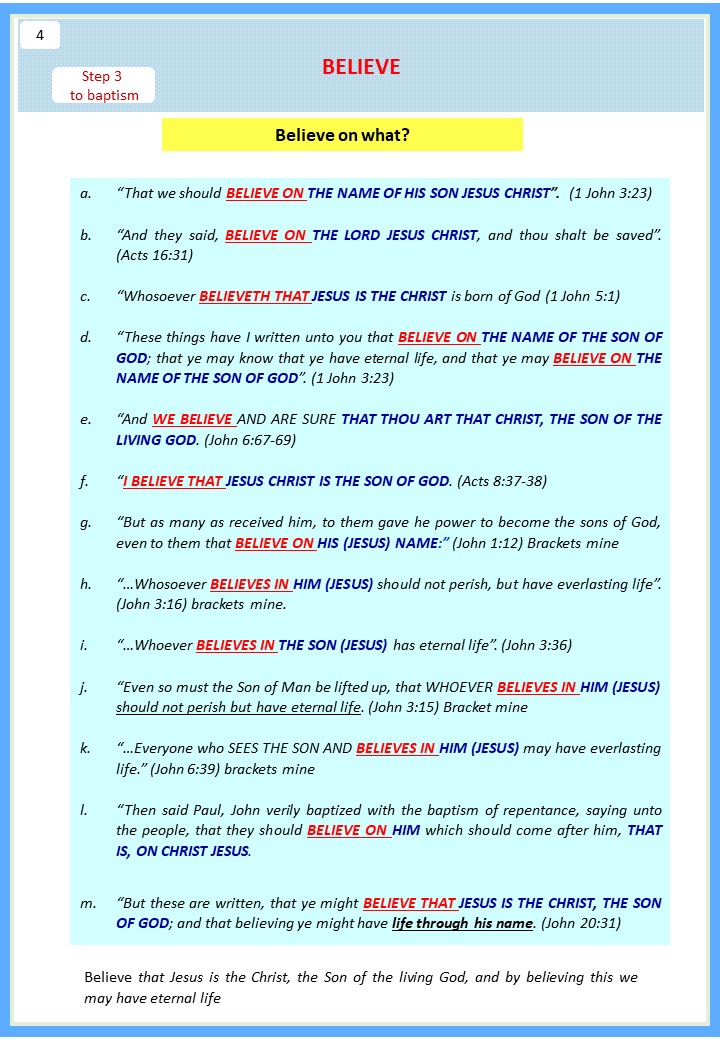 Seven (7) steps to the correct baptism – The Bible Truth